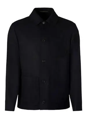SLOWEAR Button-fastening Shirt Jacket - Black