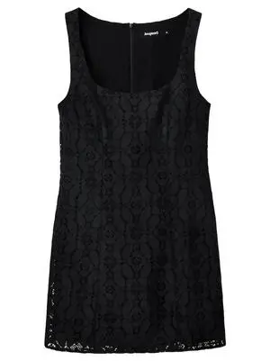 Desigual Floral-lace Mini Dress - Black