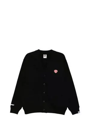 AAPE BY *A BATHING APE® Logo-appliqué Button-up Sweatshirt - Black