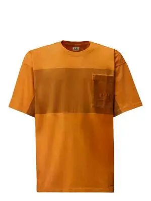 C.P. COMPANY Pocket-panel Stripe T-shirt - Orange
