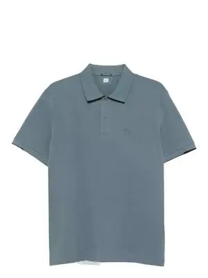 C.P. COMPANY Small-logo Cotton Polo Shirt - Blue