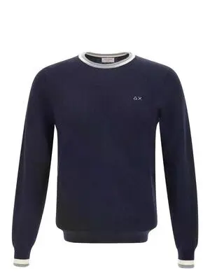 SUN 68 Crew Neck Sweater - Blue