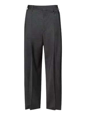Alexander Wang Pleated Check-pattern Trousers - Grey