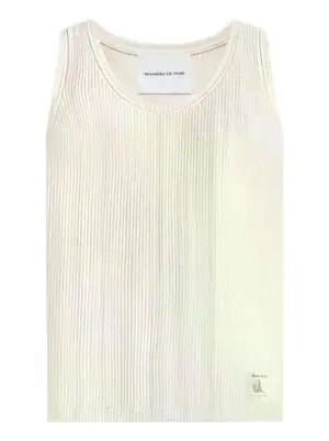 Manière De Voir Ribbed Cotton Tank - Neutrals