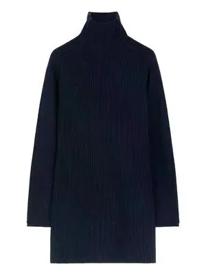 Ports 1961 Ribbed Turtleneck Sweater - Blue