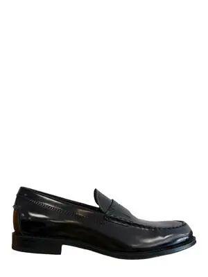 TOD'S Penny-strap Leather Loafers - Black
