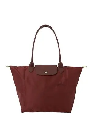 Longchamp Le Pliage Green L Shoulder Bag - Wine