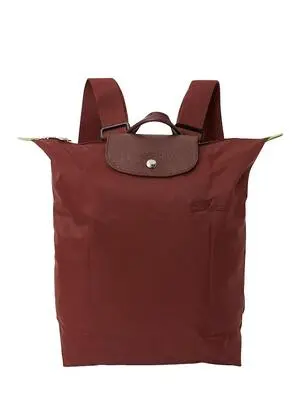 Longchamp Le Pliage Green M Backpack Wine