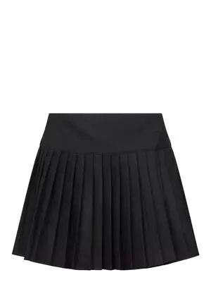 Off-White Pleated Mini Skirt - Black