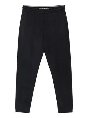 Emporio Armani Elastic-waistband Track Pants - Blue