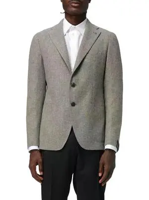 Tagliatore Herringbone Wool Blazer - Grey