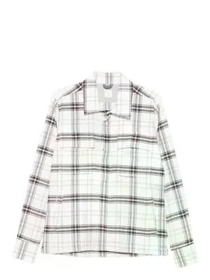 Eleventy Checked Chest-pocket Shirt - White