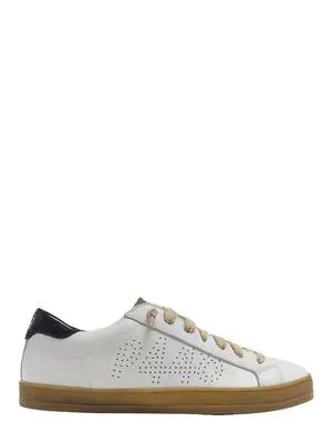 P448 John Perforated Leather Sneakers - Bianco
