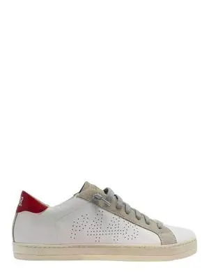 P448 John Perforated Leather Sneakers - White