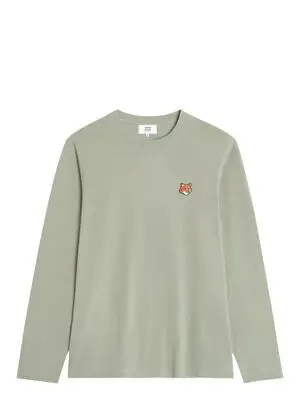 Maison Kitsuné Fox-head Long-sleeve T-shirt Green