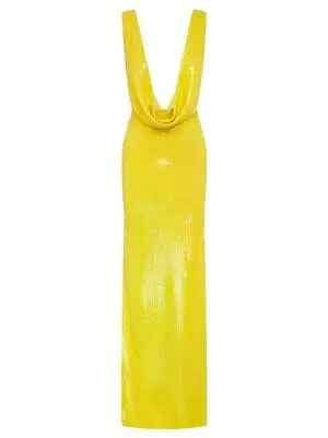 Alex Perry Sequin-embellished Maxi Dress - Yellow