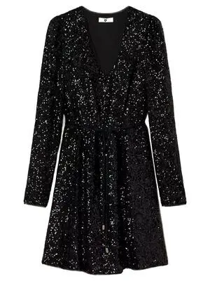 TWINSET Sequin Mini Dress - Black