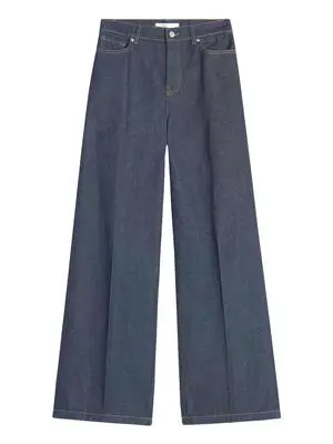 Maison Kitsuné High-waisted Wide-leg Jeans - Blue