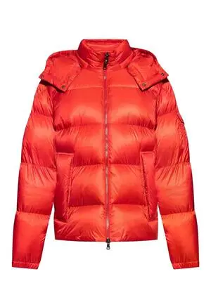 Moncler Quilted Hooded Jacket - Red