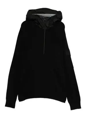 C.P. COMPANY Half-zip Hooded Jumper - Black
