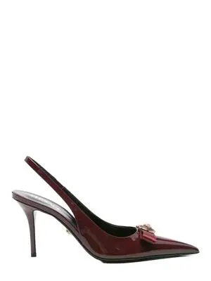 Versace 85mm Ribbon Slingback Pumps - Red
