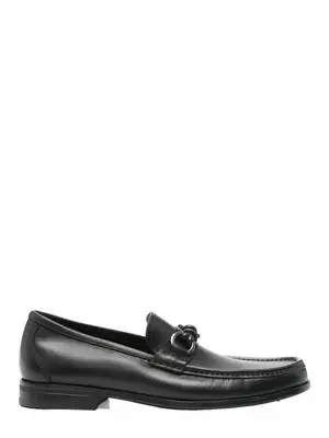 FERRAGAMO Metal-buckle Loafers - Black