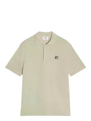 Maison Kitsuné Fox-head Embroidered Polo Shirt - Green