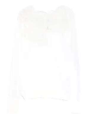 Ermanno Scervino Lace Insert Top - White