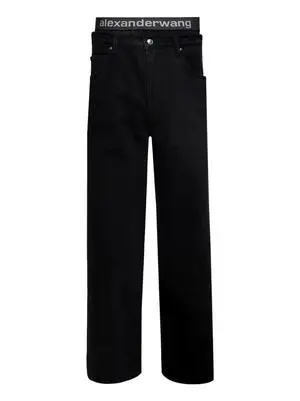 Alexander Wang High-waist Wide-leg Jeans - Black