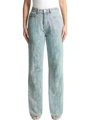 Manière De Voir Florence Distressed High-rise Jeans - Blue