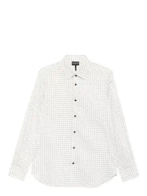 Emporio Armani Logo-print Long-sleeve Shirt - Neutrals