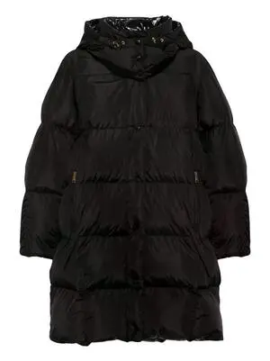 Moncler Hooded Quilted Coat - Black