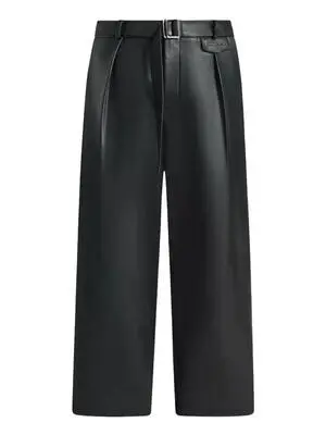 Manière De Voir Wide Leg Serge Trousers - Black