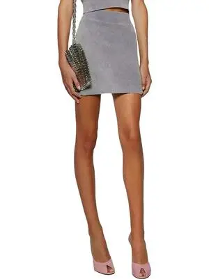 Alexander Wang Logo-appliqué Mini Skirt - Grey