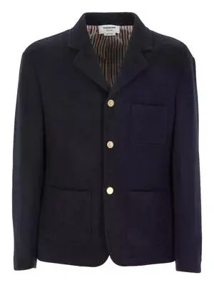 Thom Browne Patch-pocket Long-sleeve Jacket - Blue