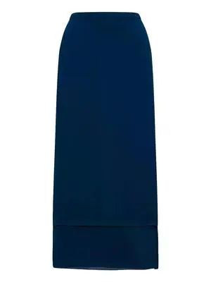 Gucci Double-layer Pleated Skirt - Blue