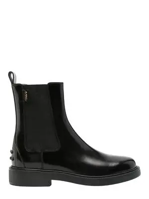 TOD'S Elastic-panel Leather Chelsea Boots - Black