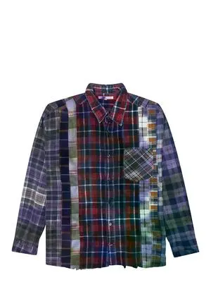 Needles Rebuild 7 Cut Patchwork Shirt - Red