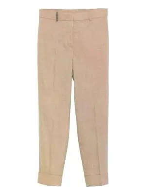 Peserico Cuffed Cropped Trousers - Neutrals
