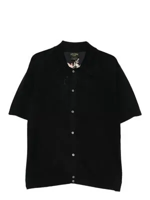 Camilla Floral-print Button Shirt - Black