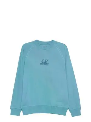 C.P. COMPANY Embroidered Cotton Sweatshirt - Blue