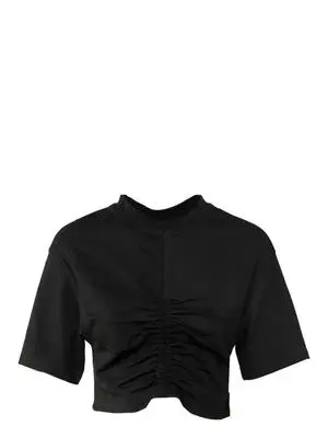 SEMICOUTURE Gathered-front Top - Black