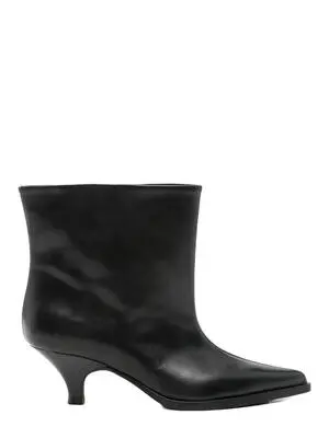 Elena Iachi Pointed-toe Ankle Boots - Black