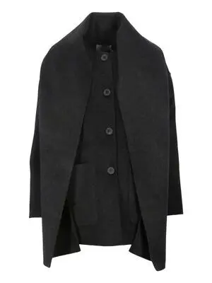 THE DYNAMIS STUDIO Button-Fastening Wool Coat