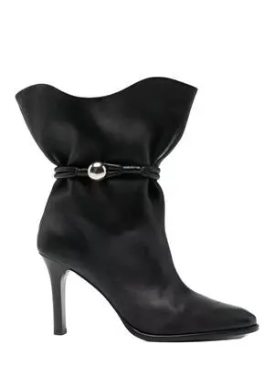 Isabel Marant Lolya Ankle Leather Boots - Black