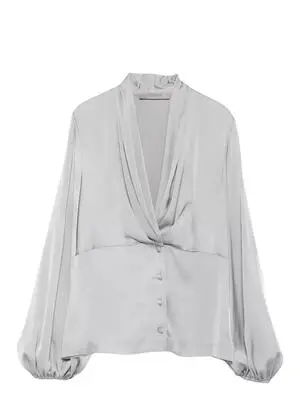 D.exterior Pleated Blouse - Grey