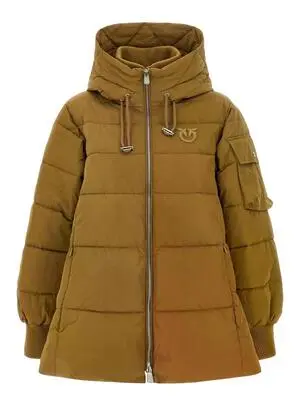 Pinko Quilted Padded Jacket - Brown