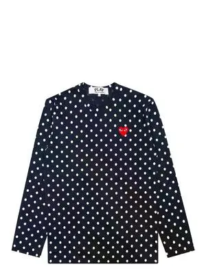 Play Comme Des Garcon Polka-dot Long-sleeve T-shirt - Blue