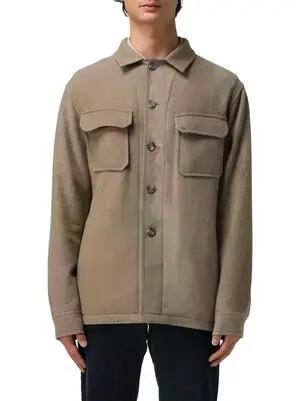 Tagliatore Buttoned Flap-pockets Shirt Jacket - Brown