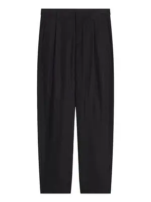 Maison Kitsuné Pleated Wool Trousers - Black